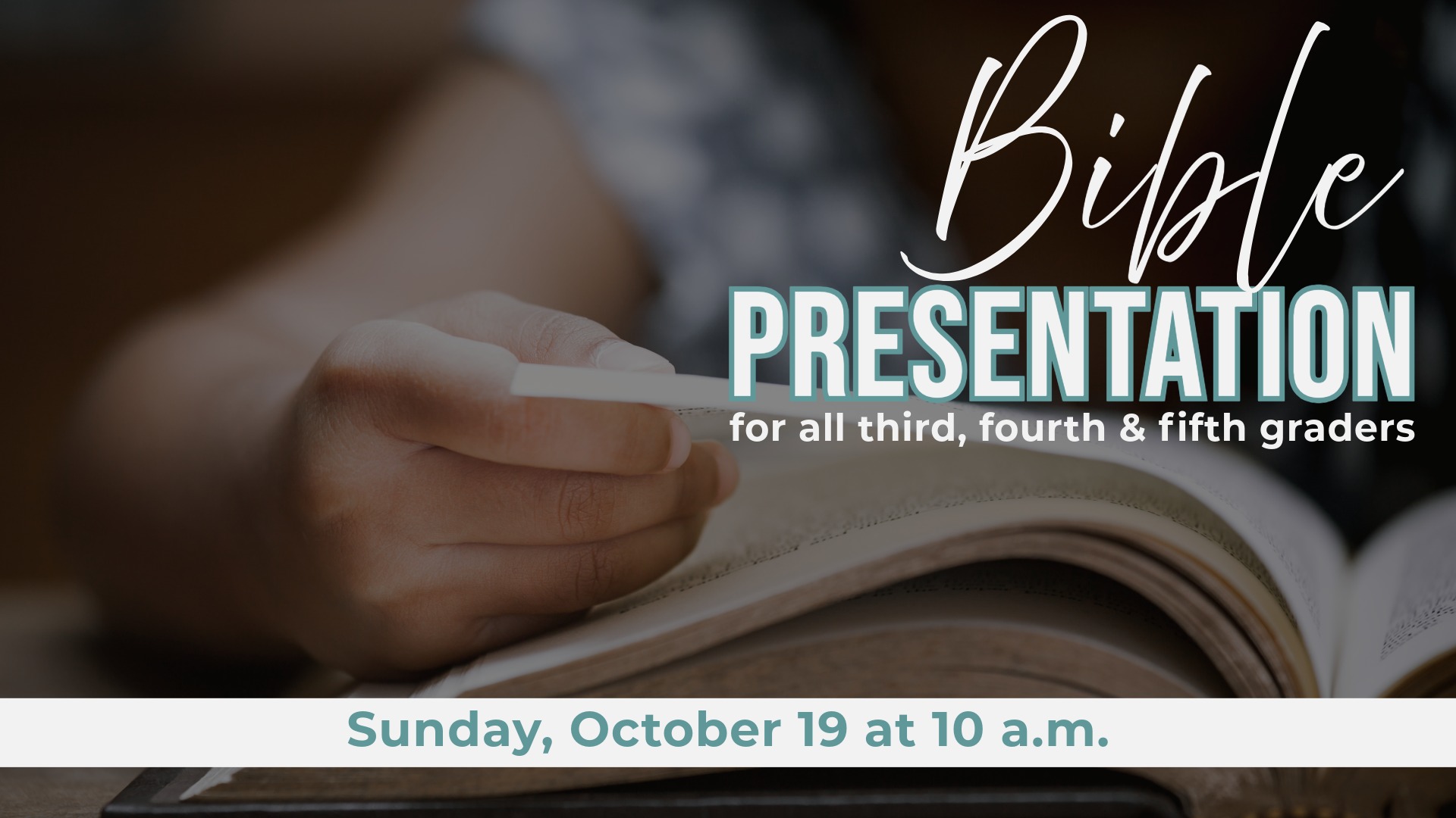 Older Elementary Bible Presentation - Birmingham United Methodist Church